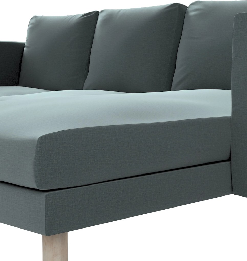 Potah na pohovku IKEA Norsborg 3-místná se šezlongem barva zelená látka sametová