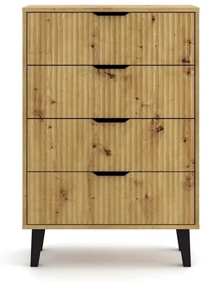 Komoda SCANDI 4S SLIM dub artisan