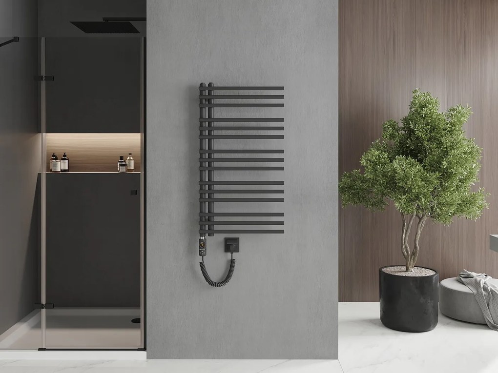 Mexen Neptun, elektrické topné těleso 900 x 500 mm, 600 W, antracitová, W101-0900-500-2600-66