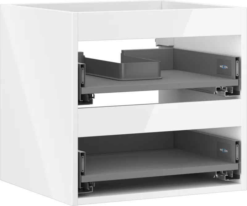 Mexen Box-A, závěsná skříňka 50 cm, 2 zásuvky, bílá lesklá, 91AX0-0500-470-2-00