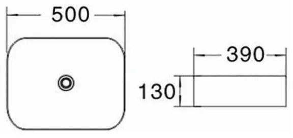 Mexen CARLA umyvadlo, 50x39 CM, mramor, 21555092