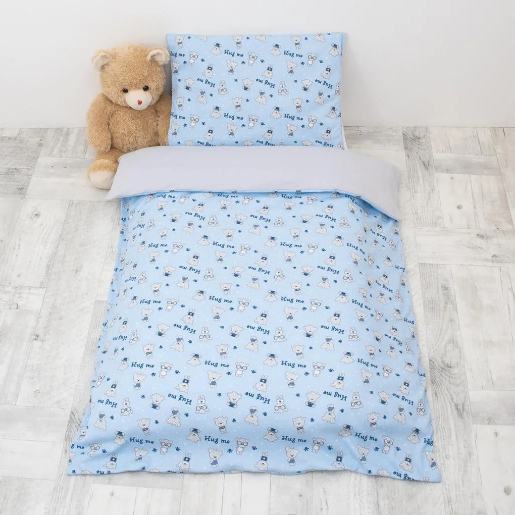 ESITO Dětské povlečení Teddy bears z Jersey 100 x 135 cm Růžová