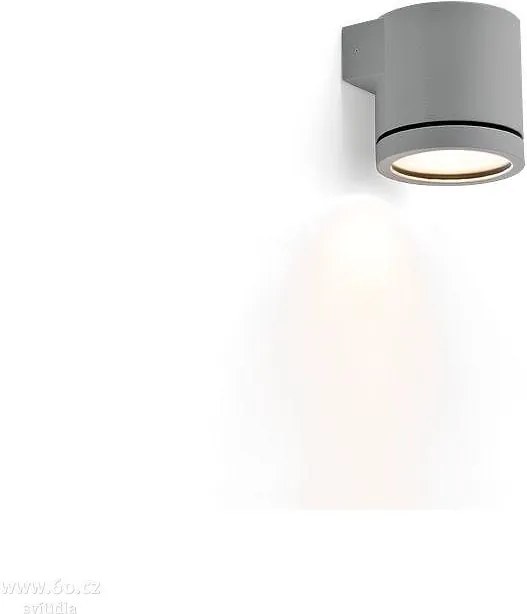 Wever Ducré 711120D0 Tube 1.0 PAR16, nástěnné svítidlo pro jednosměrné svícení, 1x50W GU10, šedá, výška 8cm, IP65