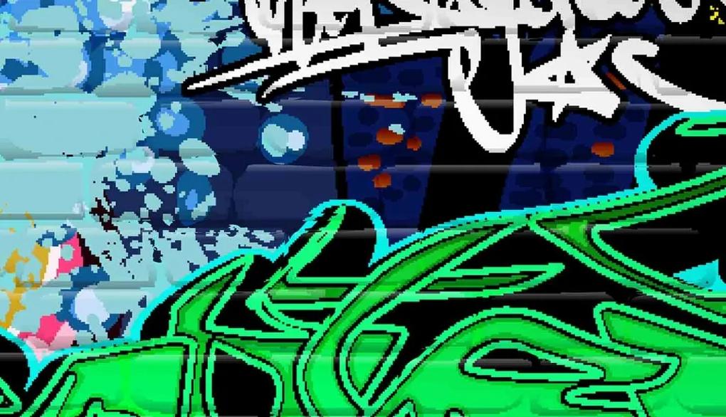 Malvis ® Pětidílný obraz graffiti greenery Velikost: pětidílné schody - 150x75 cm