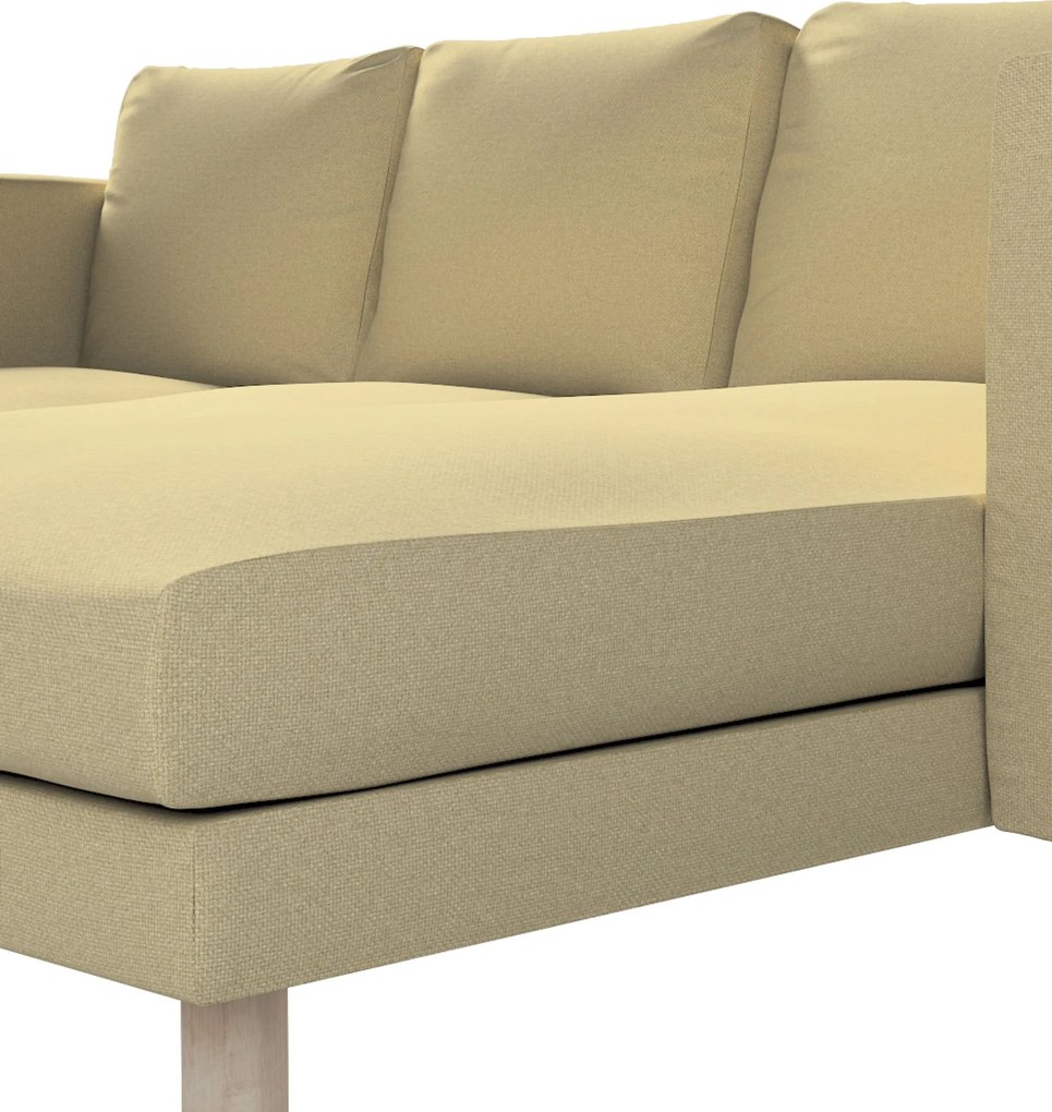 Potah na pohovku IKEA Norsborg 3-místná se šezlongem barva zelená látka pletený vzor