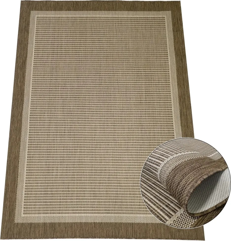 BE Koberec Eqos 0001 BEIGE - béžový obdélníkový Rozměr: 140x190 cm