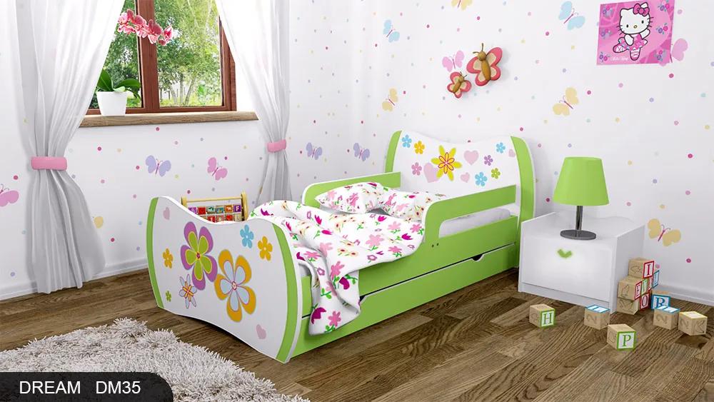 Dětská postel Dream vzor 35 180x90 cm zelená