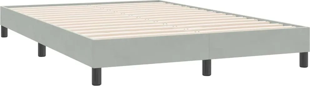 Postel Box Spring bez matrace světle šedá 160x220 cm samet 3315879