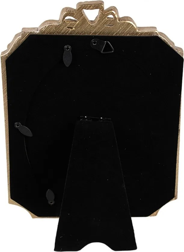 Zeleno - zlatý fotorámeček s květinovým motivem - 16*2*24 cm / 13*18 cm