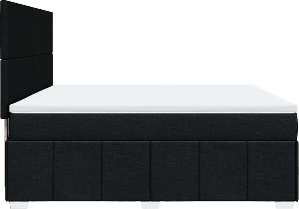 Box spring postel s matrací černá 180x200 cm textil 3294042