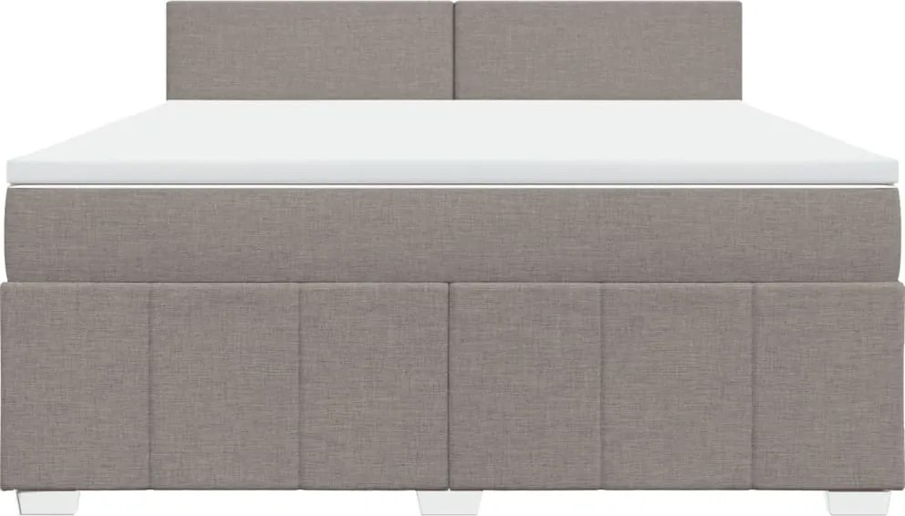Box spring postel s matrací taupe 180x200 cm textil 3289444