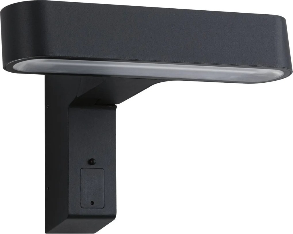 P 94548 LED venkovní nástěnné svítidlo Ito pohybové čidlo horizontální orientace IP44 227x159mm 3000K 6W 230V 65° antracit kov/umělá hmota - PAULMANN