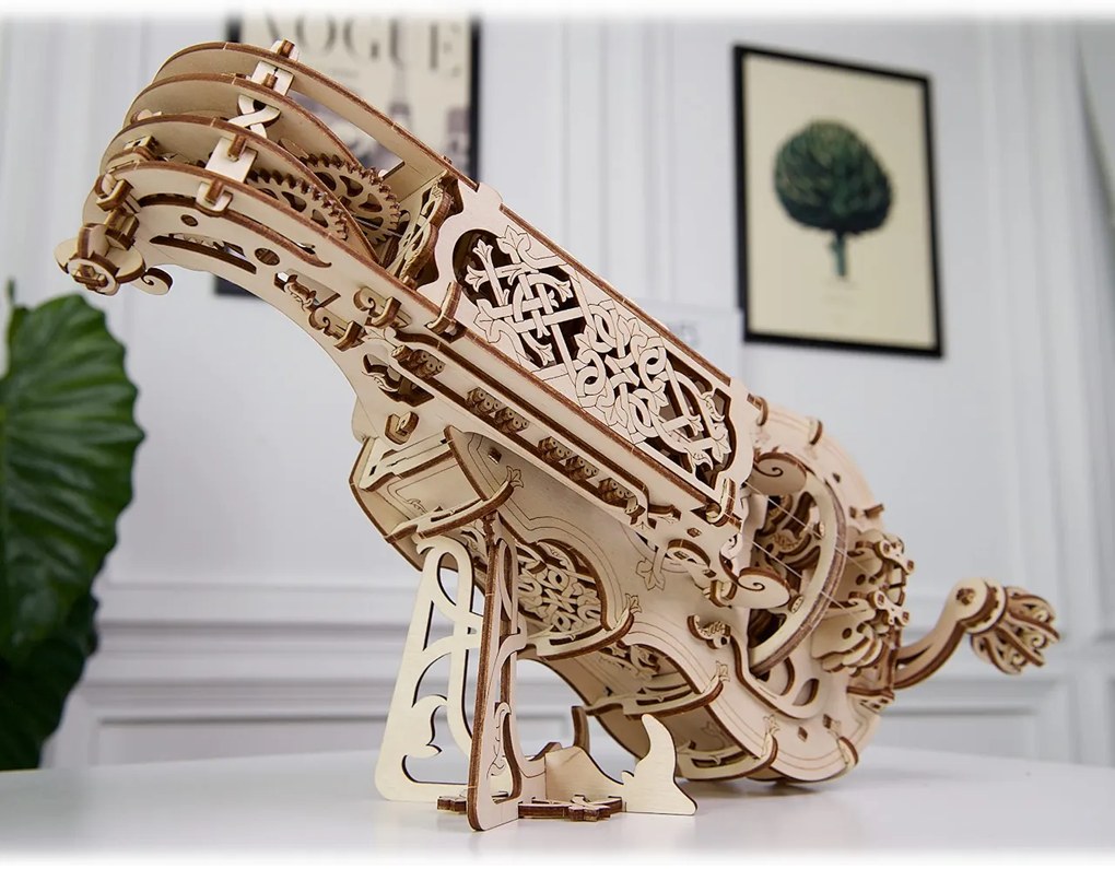 Ugears 3D dřevěné mechanické puzzle Niněra (Hurdy-Gurdy)