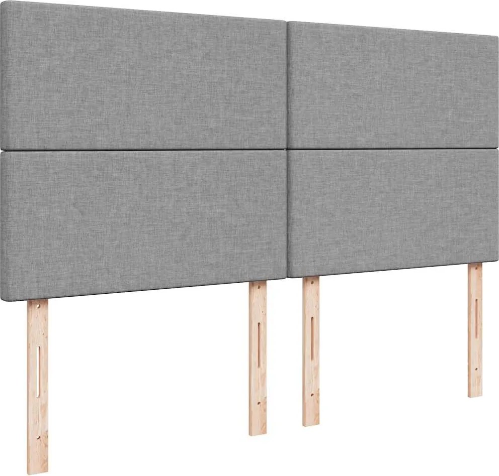 Box spring postel s matrací světle šedá 180 x 200 cm textil 3292128