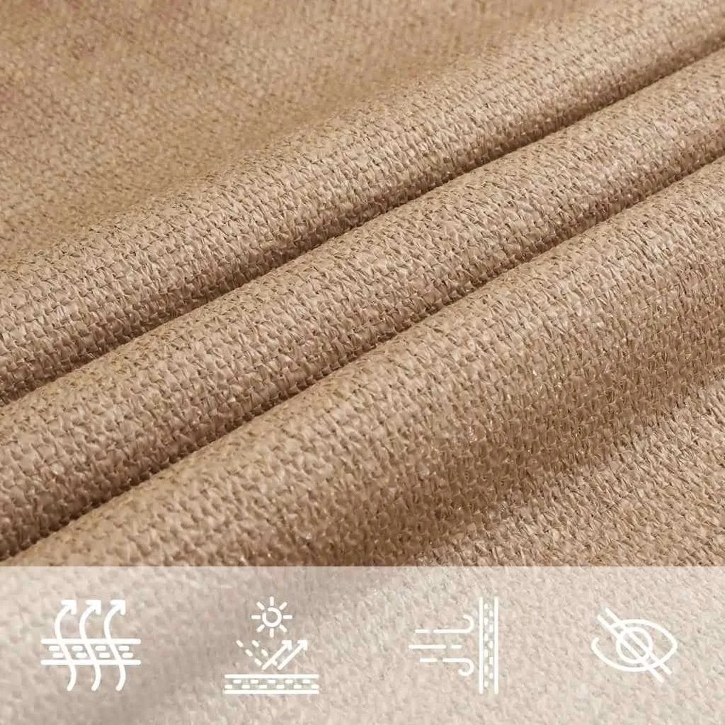 Stínicí plachta 160 g/m² taupe 6 x 8 m HDPE 311415