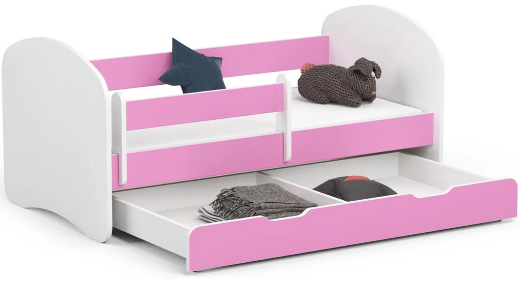 Dětská postel SMILE 140x70 cm růžová