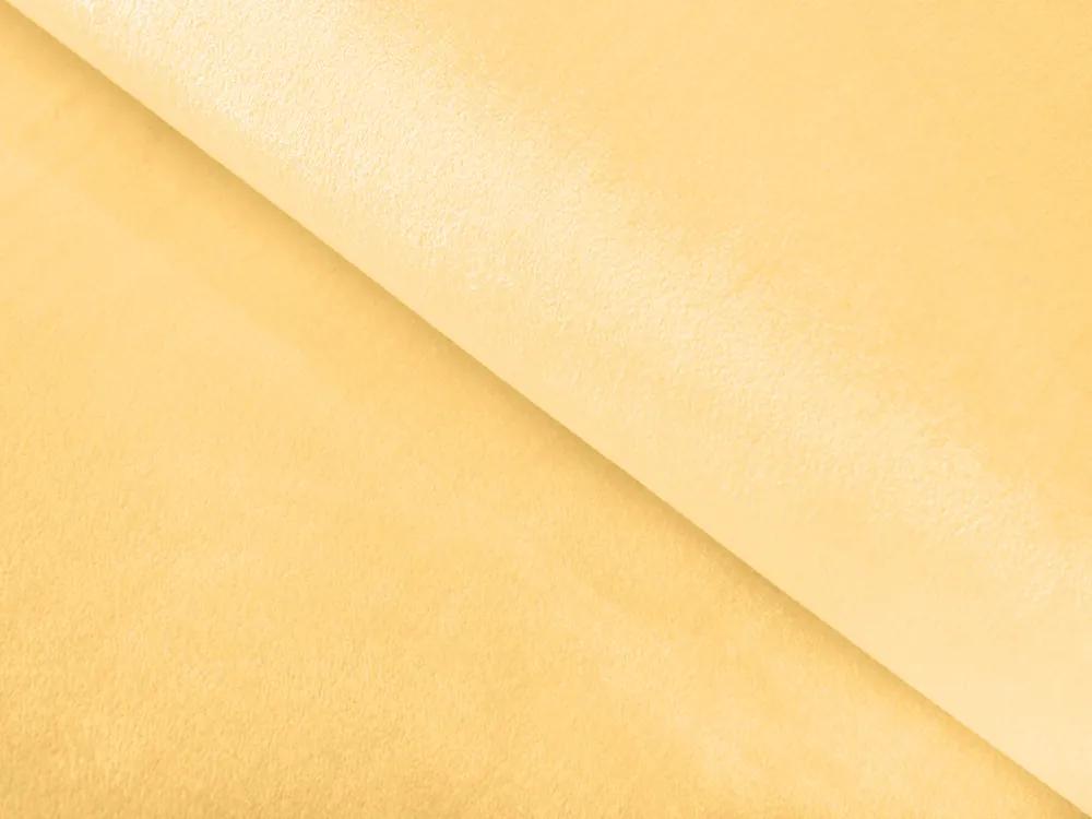 Biante Sametový běhoun na stůl SV-010 Světle žlutý 35x180 cm