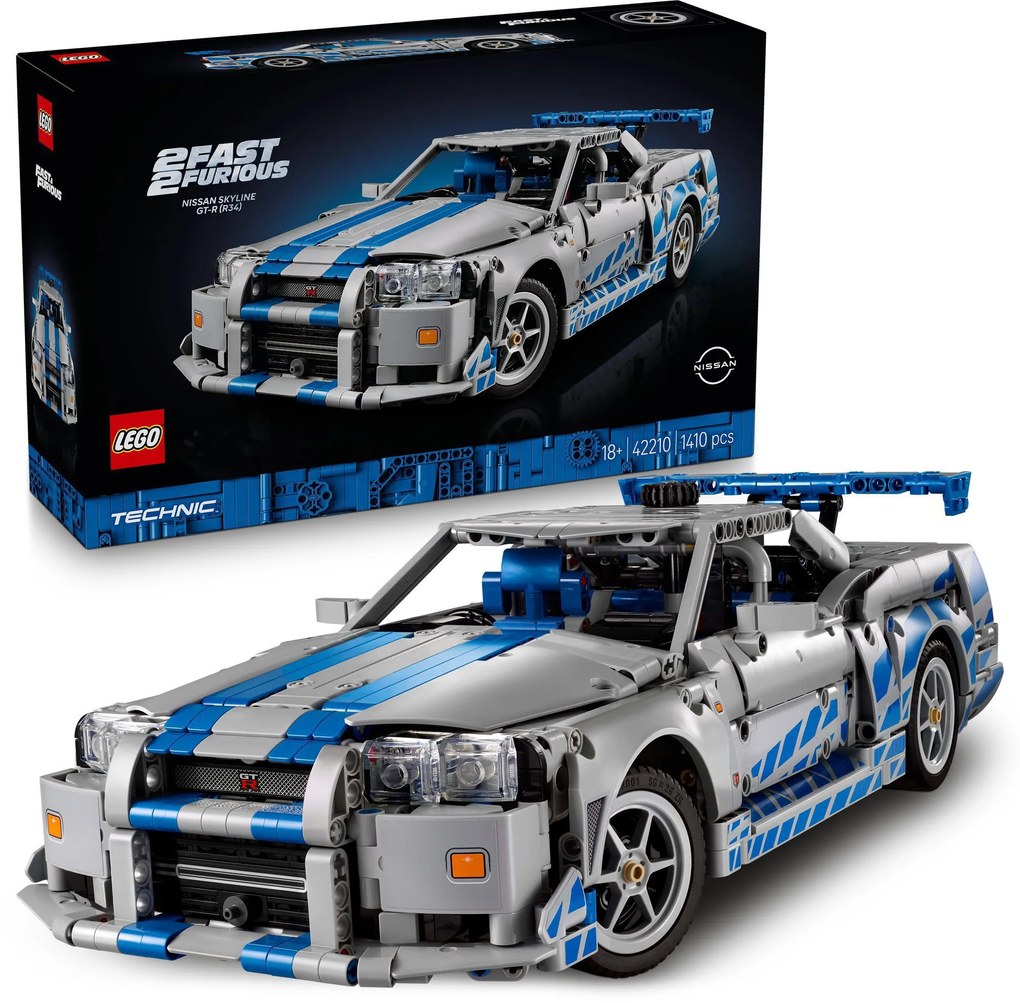 Lego technic 42210 2 fast 2 furious auto nissan skyline gt-r (r34) 5702017816333