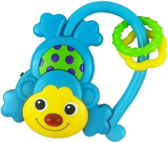 Dětské chrastítko se zvukem Baby Mix Opička modrá