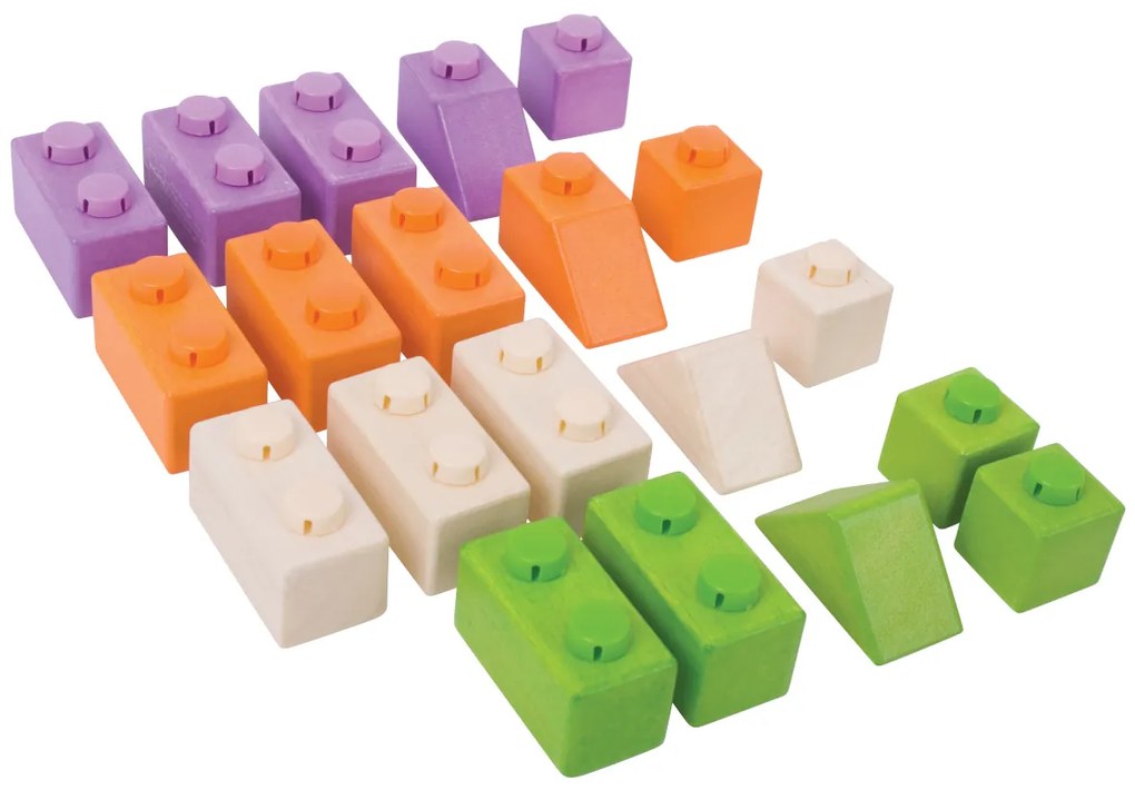 Bigjigs Baby Dřevěné Spojkostky Basic set