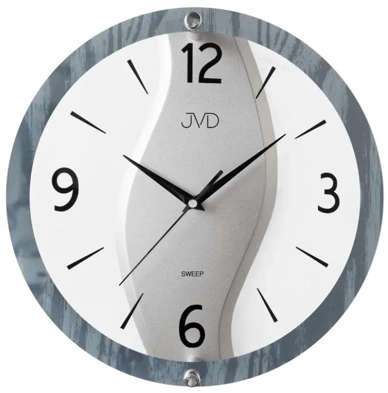 Nástěnné hodiny skleněné JVD 300x300x55mm