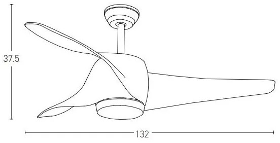 Zambelis 20256 - LED Stropní ventilátor LED/15W/230V 3000/4000/6000 + DO