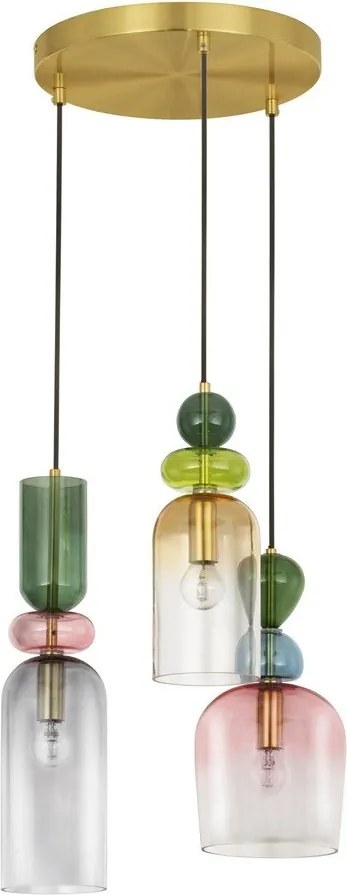 Skleněné závěsné svítidlo ve zlaté barvě ø 42 cm Murano – Nova Luce