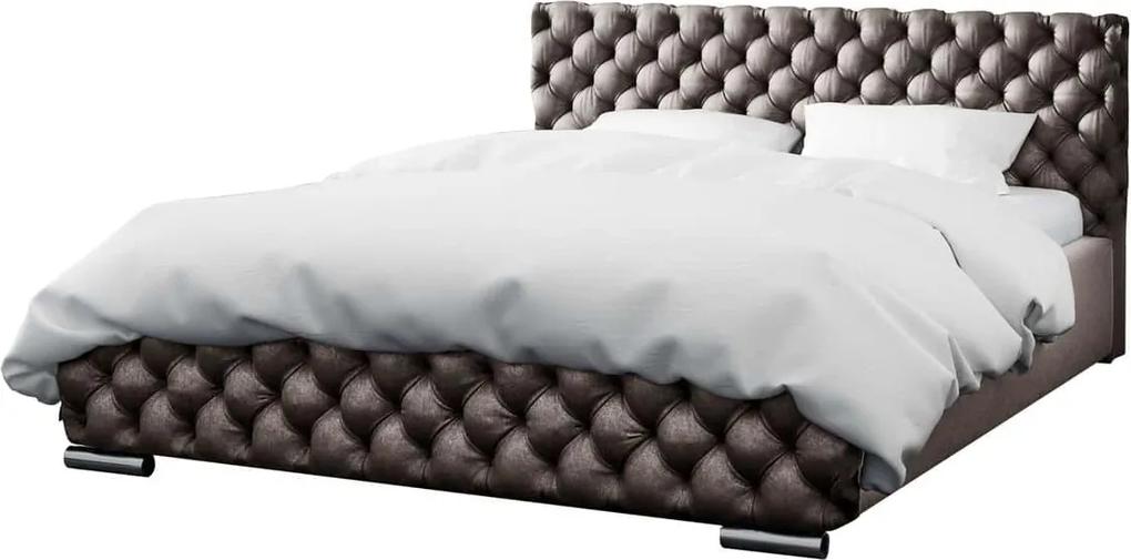 Čalouněná postel RAFO, 200x200, gloss velvet 1211