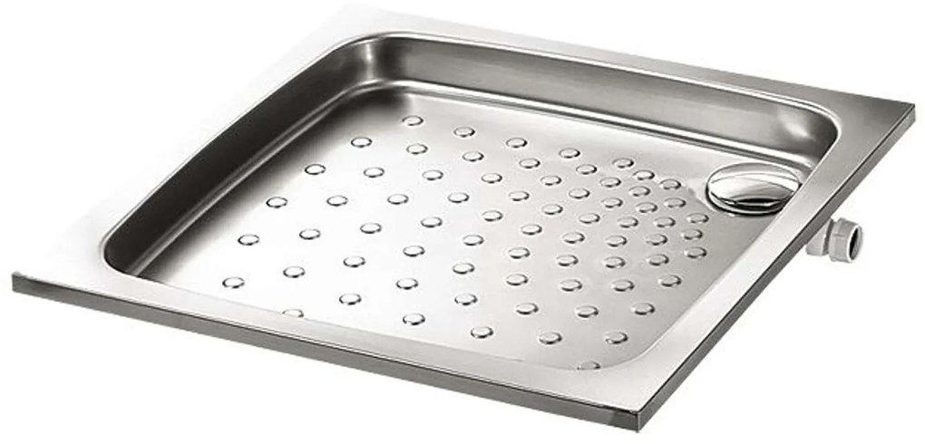 Sanela - Nerezová sprchová vanička 800x800 mm, antislip SLSN 07