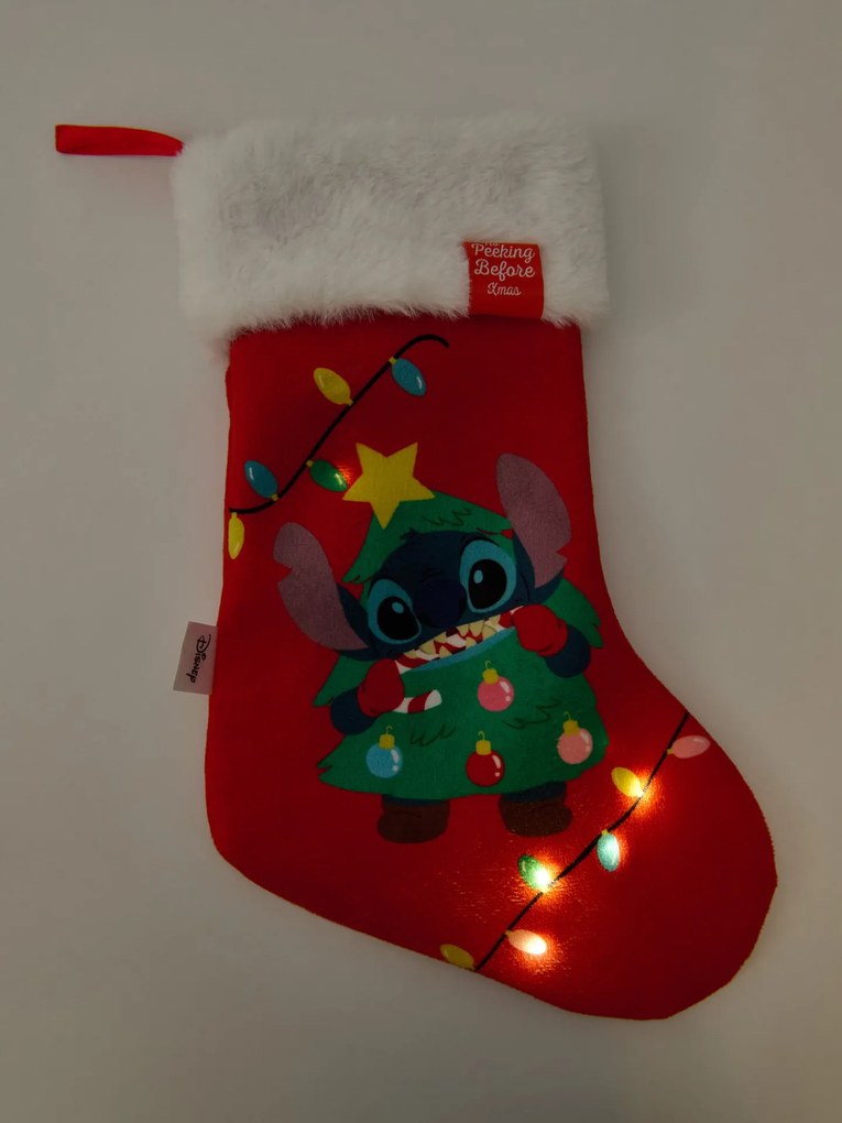 Sinsay - Christmas decoration in the shape of a stocking with LED lights Stitch - vícebarevná