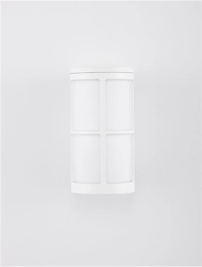 NV 9002850 Venkovní nástěnné svítidlo STONE bílý hliník a akryl E27 1x12W 220-240V IP54 bez žárovky - NOVA LUCE