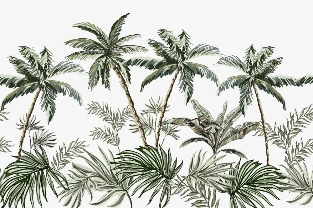 Fototapeta Palmy A Tropické Rostliny Omyvatelný vlies 104x70.5