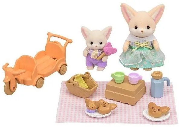 Figurky sylvanian families fenci jedou na piknik