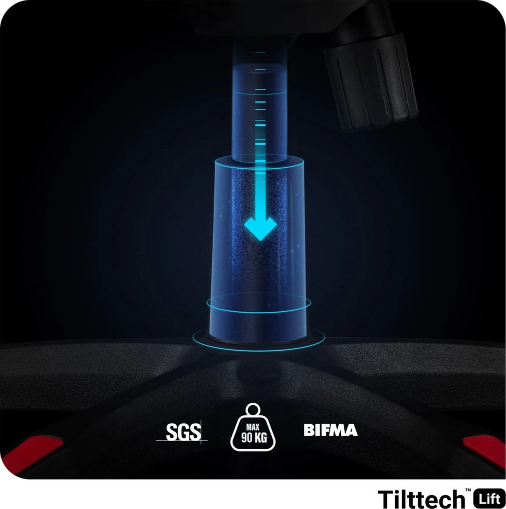 Herní židle z ekokůže Small Size, černý-červený: Diablo X-Horn 2.0