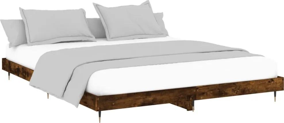 vidaXL Rám postele 120 x 200 cm kompozitní dřevo [832154] Barva: kouřový dub