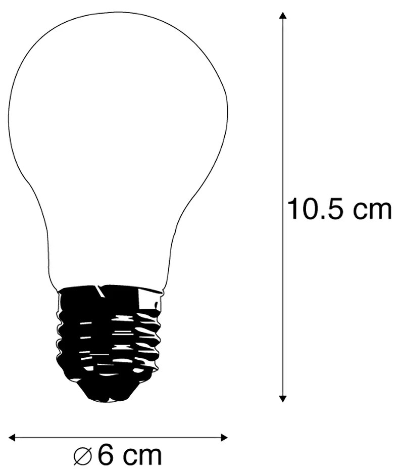 Sada 5 LED žárovek E27 A60 čirých 6W 630 lm 2200K