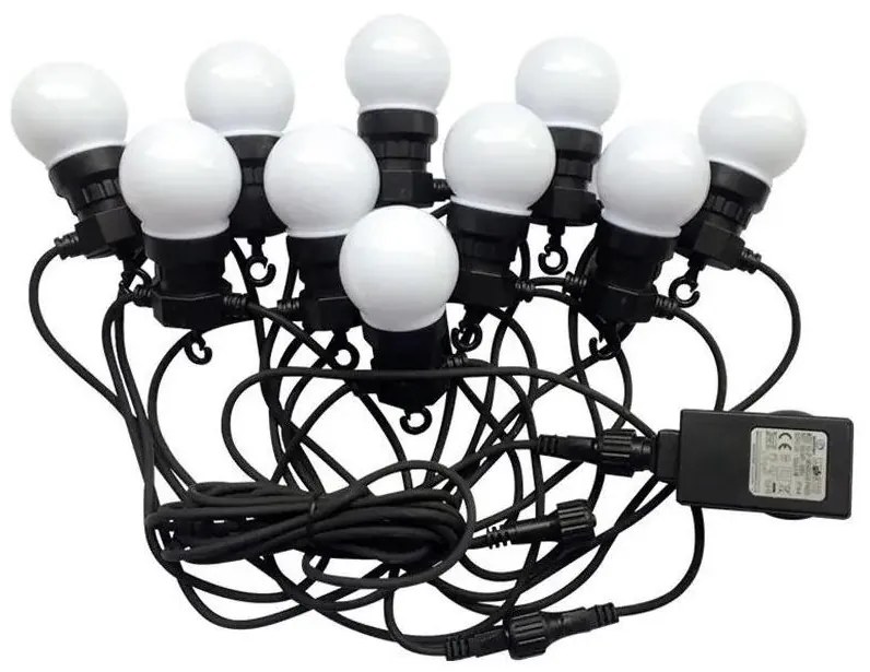 V-Tac LED Venkovní řetěz STRING 5m 10xLED/0,5W/230V IP44 3000K VT0806