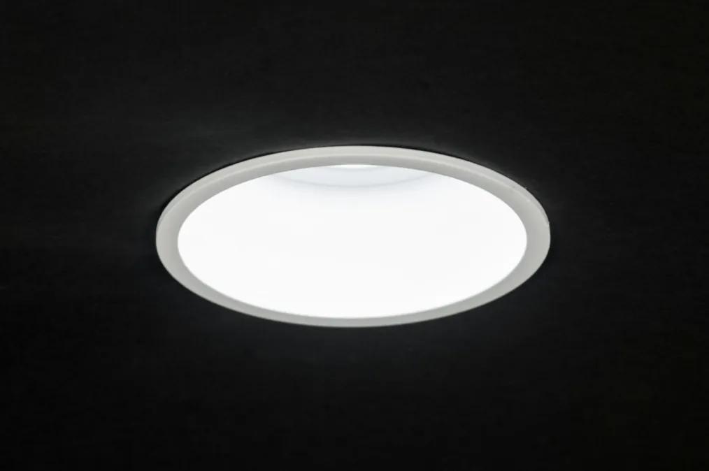 Zápustné kruhové designové bílé svítidlo