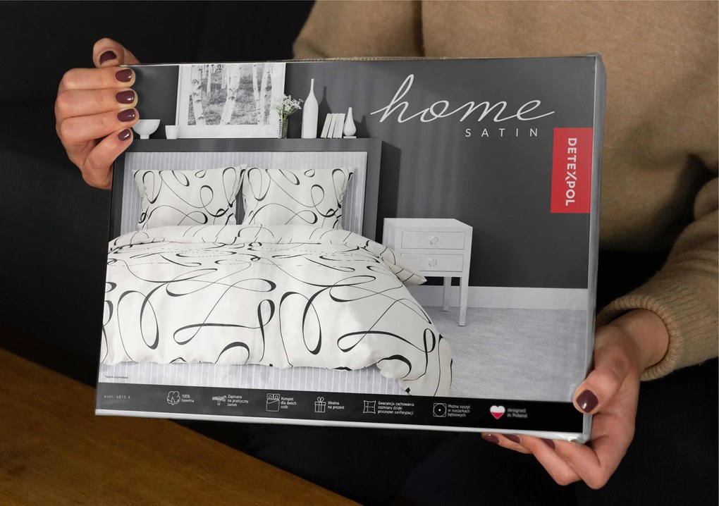 Detexpol Saténové povlečení 180x200 Esy floresy beige 4819 A Home Satén 58