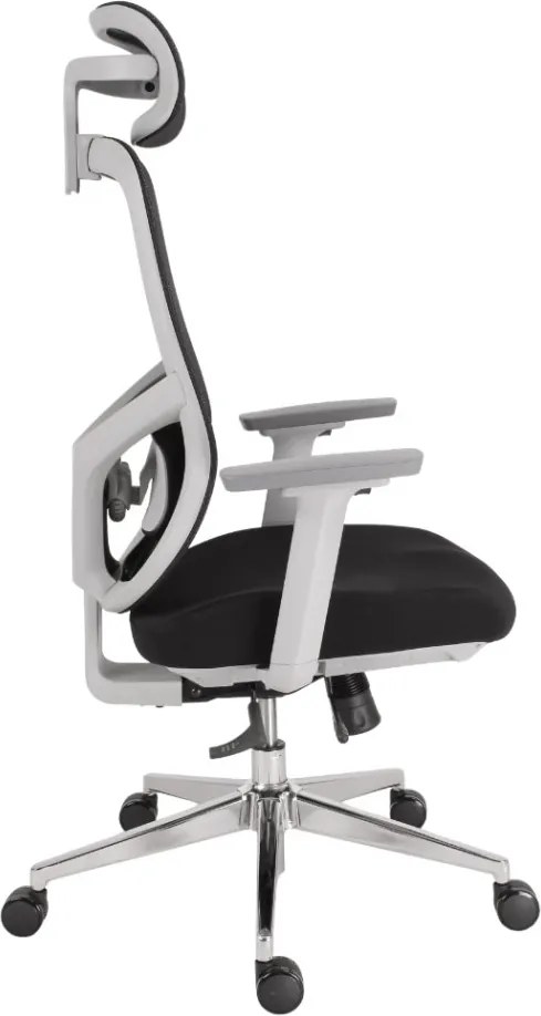 Kancelářská ergonomická židle Neoseat ALLY WHITE — černá / bílá, nosnost 150 kg