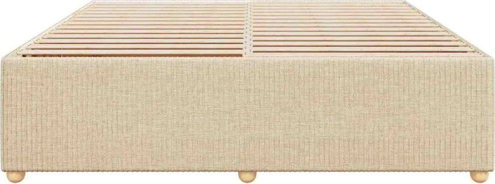 Rám postele bez matrace krémový 180 x 200 cm textil 3284961