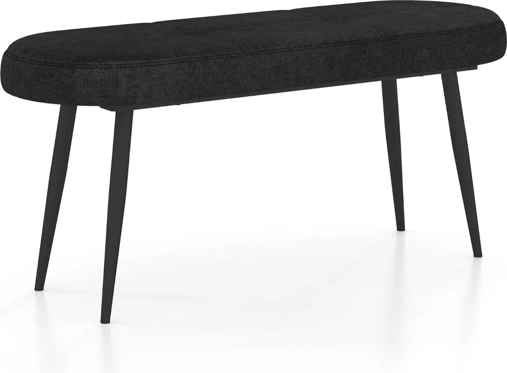 Costway Lavice 113 cm s polštáři a kovovými nohami čalouněná otoman do nosnosti