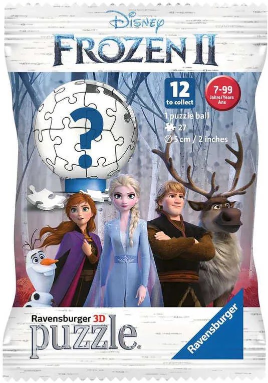 RAVENSBURGER PUZZLE 3D Frozen 2 puzzleball 27 dílků s překvapením 2411682