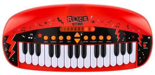 Teddies Pianko ROCK STAR 31 kláves 46 cm na baterie se zvukem a světlem