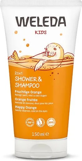 Weleda 2v1 Sprchový krém a šampon Šťastný pomeranč 150 ml