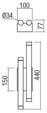 Redo 01-2034 - LED Nástěnné svítidlo MADISON 4xLED/4W/230V měď