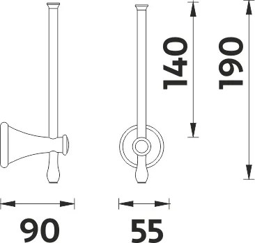 Nimco LADA retro držák na toaletní papír rezervní LA 19055R-80