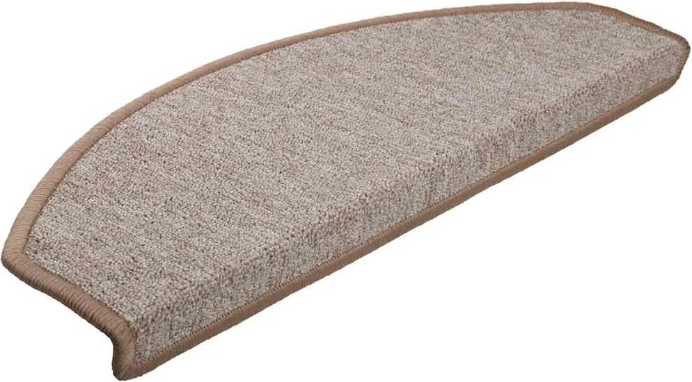 Schodové rohože 20 ks 65 x 24 x 4 cm světle hnědé, půlkulaté, velké 3365791