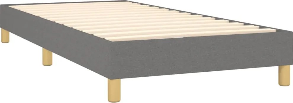 Box spring postel s matrací tmavě šedá 100 x 200 cm textil 3140834