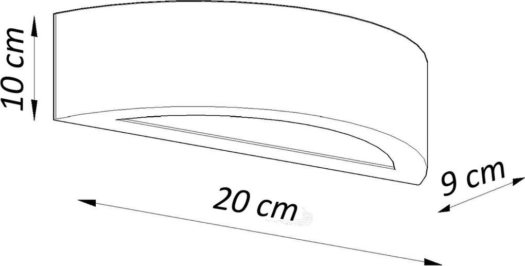 Sollux Lighting Nástěnné svítidlo keramické ATENA 20